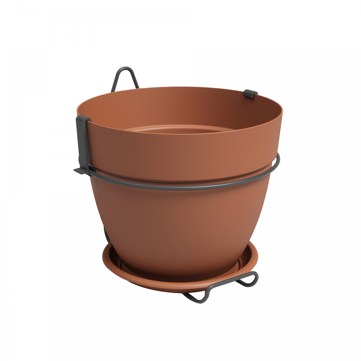 KIT PAREDE VASO CAPRI CAMPANA 20CM TERRACOTA - 688M.A62A2A - Nutrima