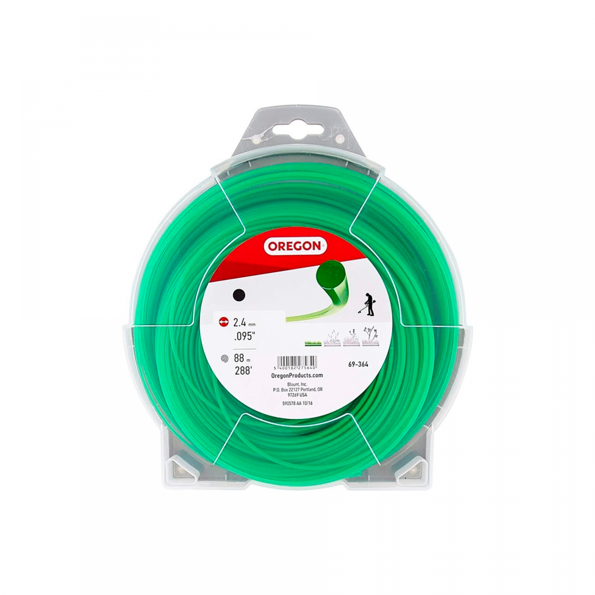 FIO NYLON VERDE REDONDO 2.4MM - 88MT - 834M5919 | Nutrima