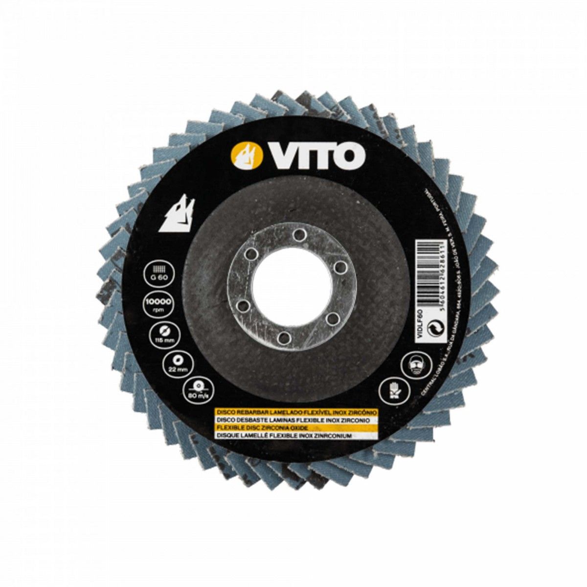 DISCO REBARBAR LAMELADO FLEXIVEL INOX G60 - 232M9168 | Nutrima