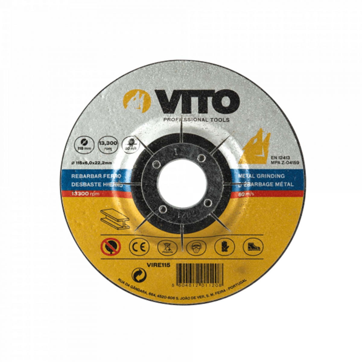 DISCO REBARBAR FERRO 115X6 - 231M9187 - Nutrima